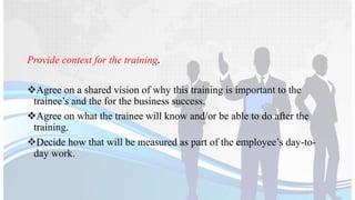 Role of managers and employees in training | PPTX