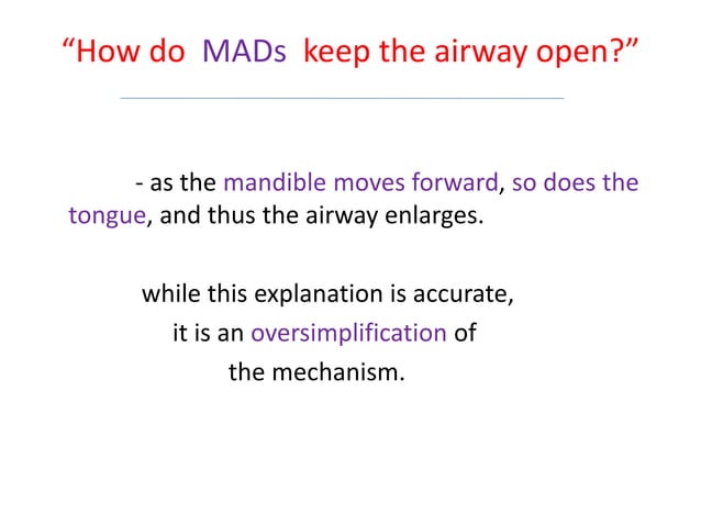 Role of mandibular advancement splint in sleep apnoea | PPTX | Ear ...