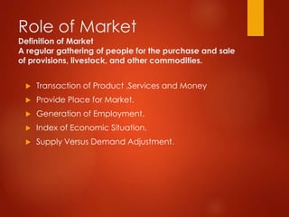 Role of market and govt in an economy | PPTX