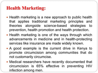 Role of marketing in healthcare industry | PPTX