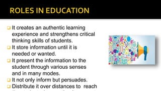 Role of mass media in education BY PRIYANKA final.pptx