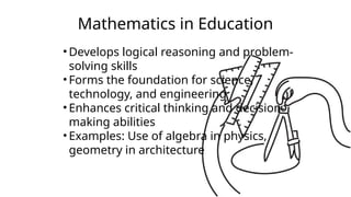 Mathematics: Key to Education and Progress | PPTX