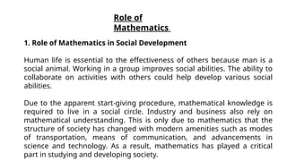 Role of Mathematics in daily life that showers your interesting life | PPTX