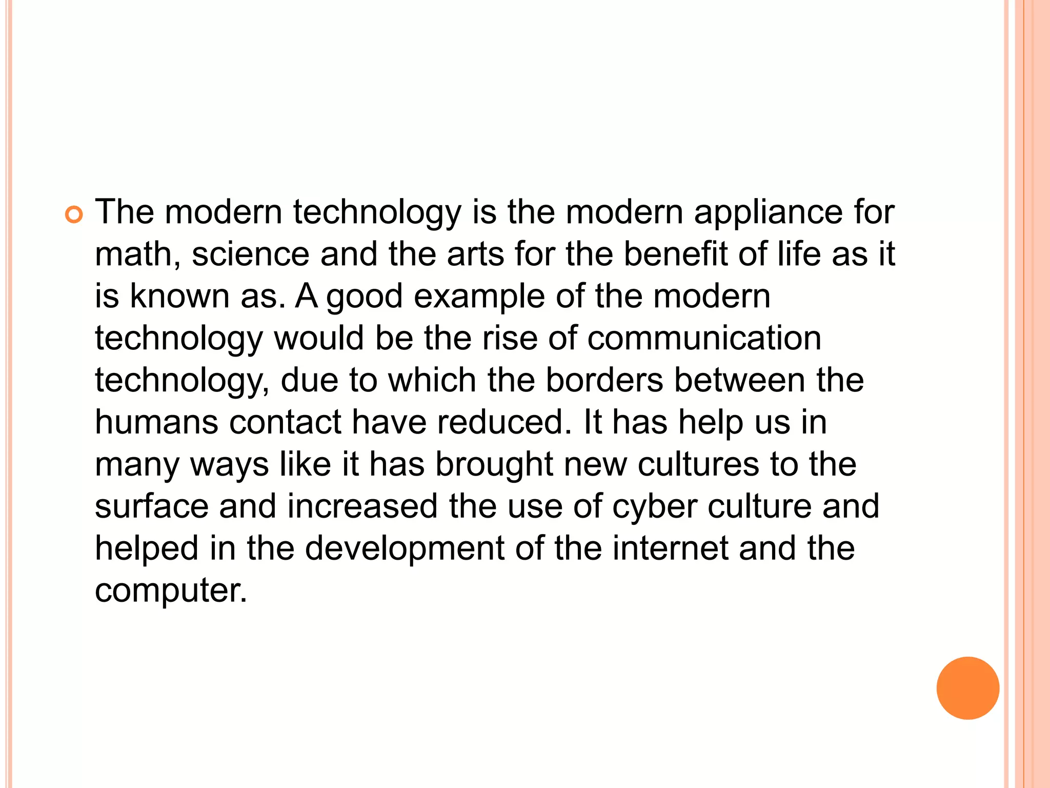 Role of mathematics in modern technology | PPTX