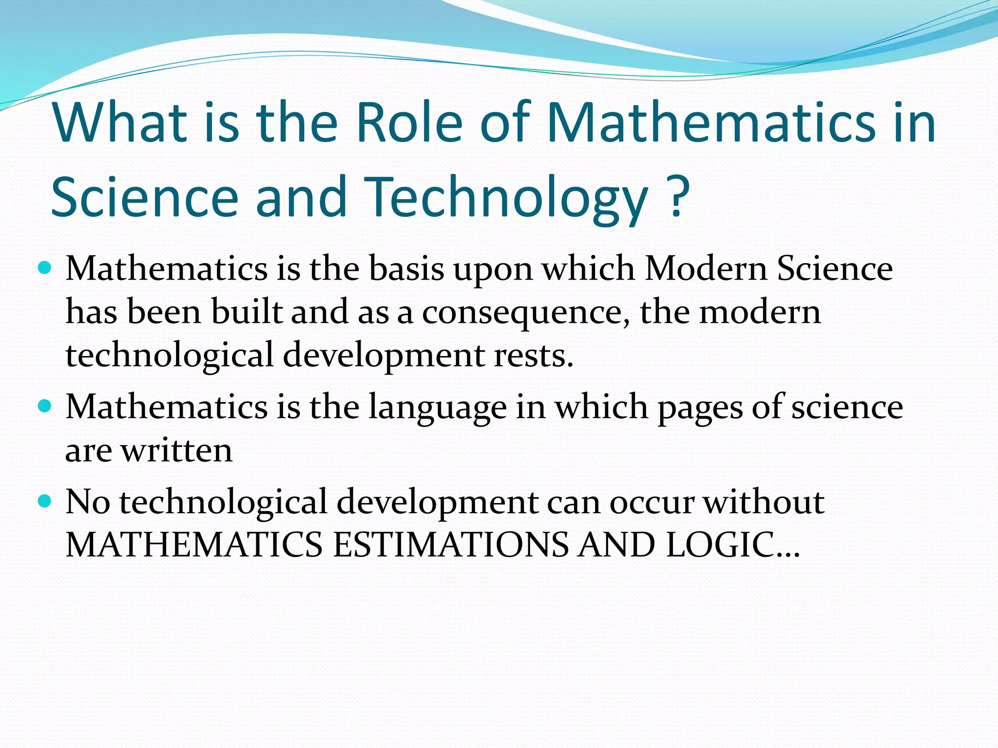 Role of mathematics in modern Technology.pptx