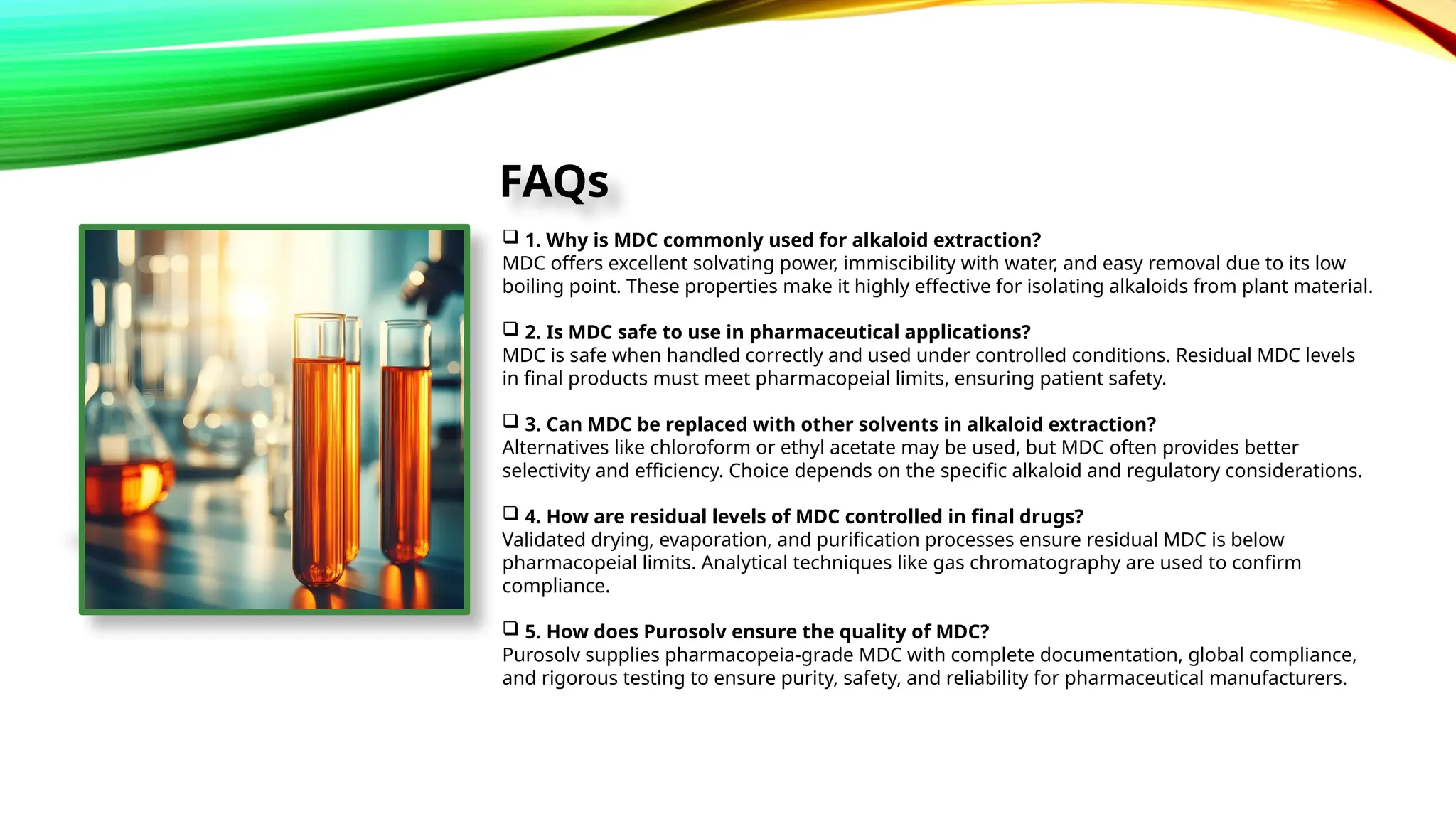 Importance of MDC in Pharmaceutical Alkaloid Extraction | PPTX