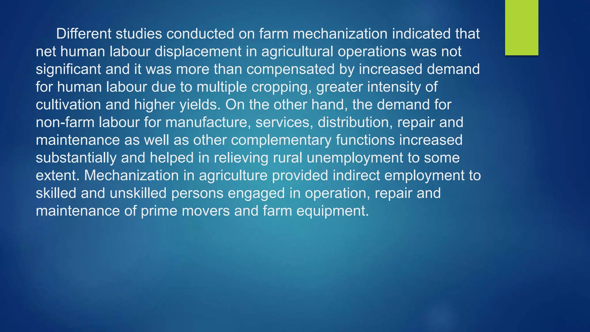 Role of mechanization | PPTX