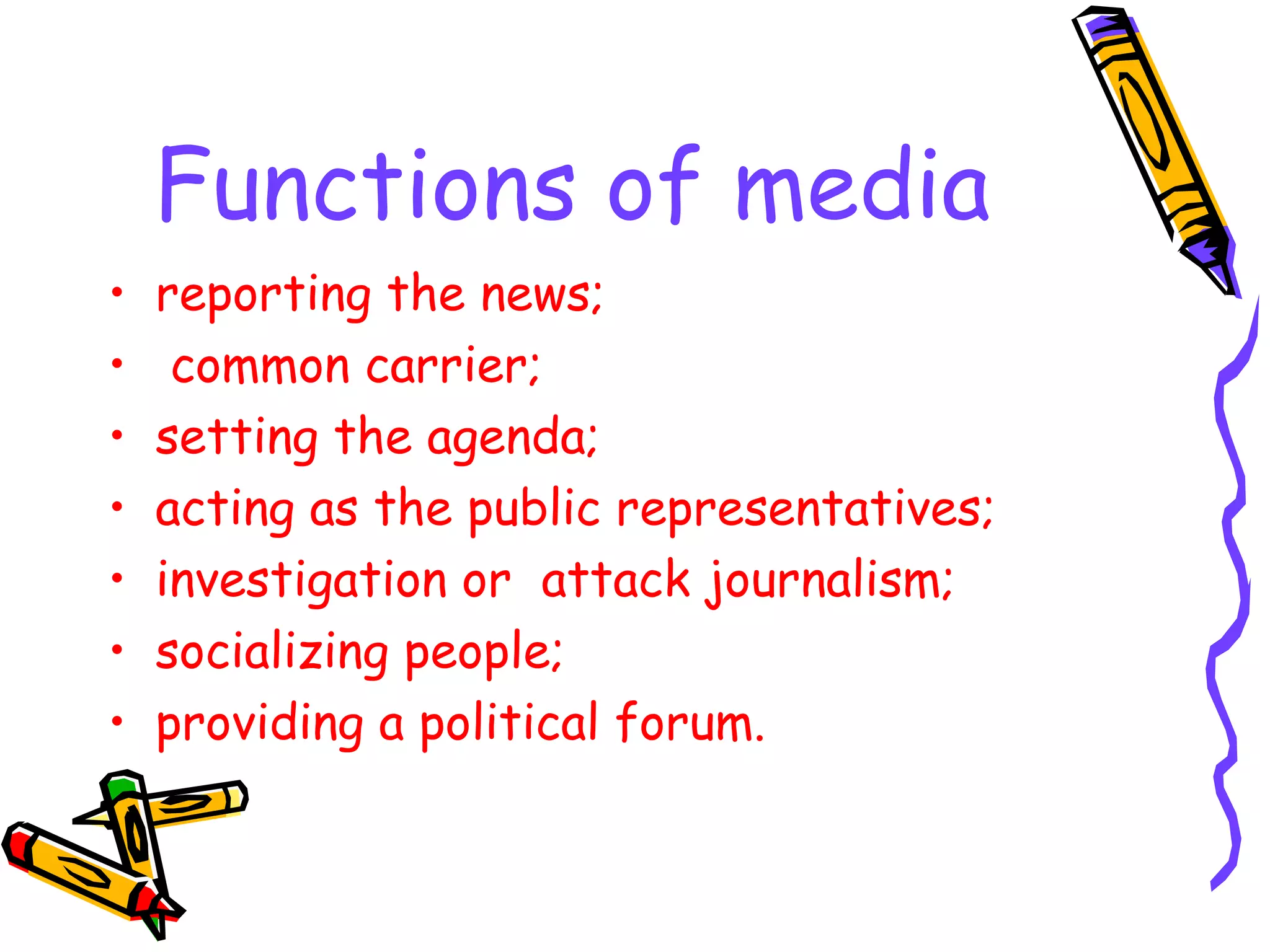 Role of media | PPT