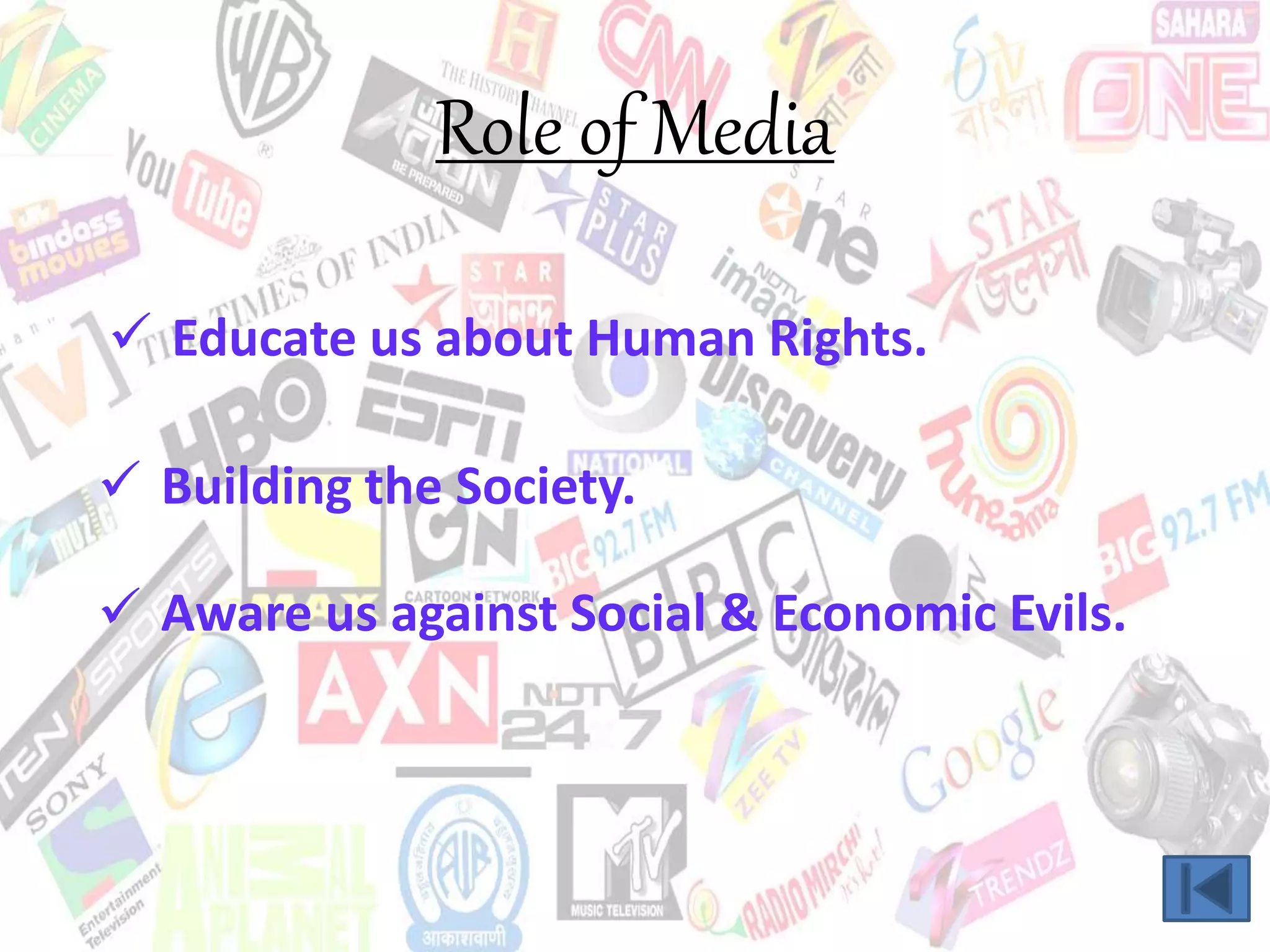 Role of media in society | PPTX