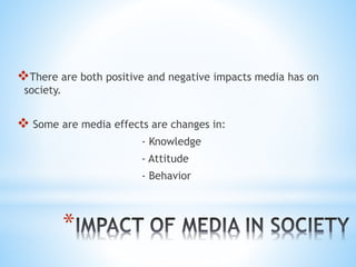 Role of media | PPTX