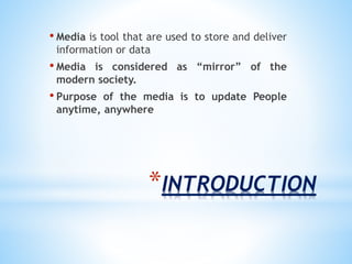 Role of media | PPTX