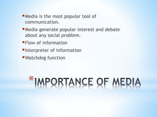 Role of media | PPTX