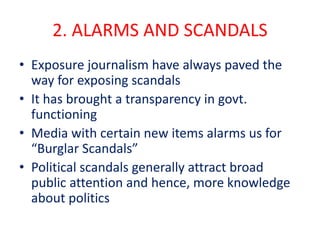 Role of media in exposing anti development elements ppt | PPT