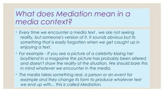 Role of Media in our lives | ODP