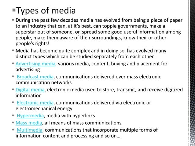 Role of media in our society | PPTX | Media Industry | Industries