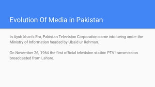 Role of Electronic Media in Pakistan | PPT