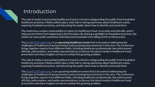 Role Of Media In Prevention Of Healthcare Fraud– A Review By Health 2.0 ...