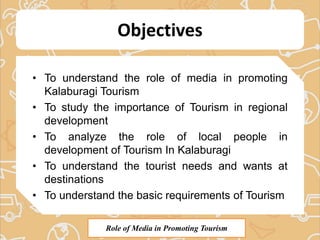 Role of media in promoting tourism | PPTX