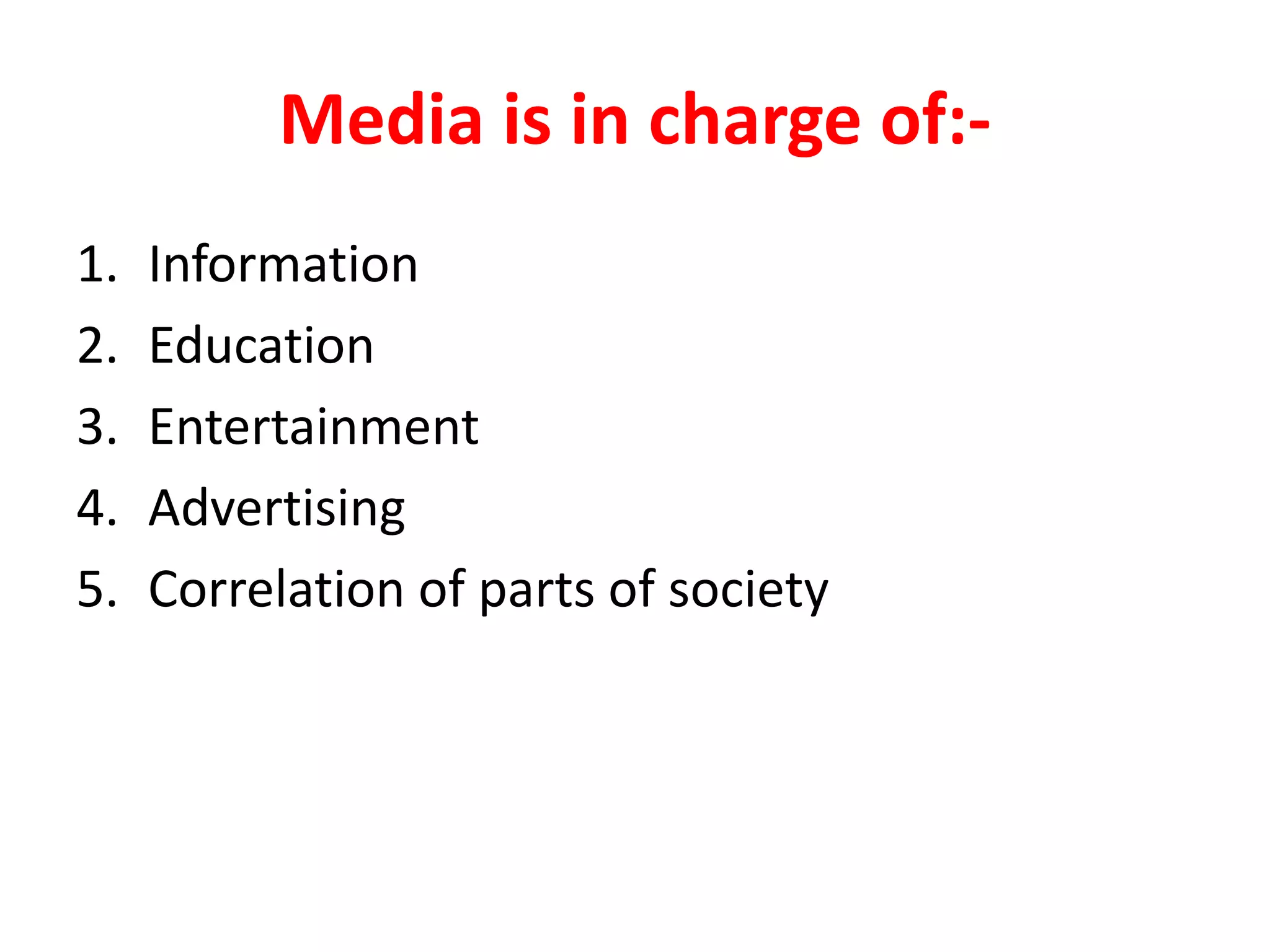 Role of media in society | PPTX