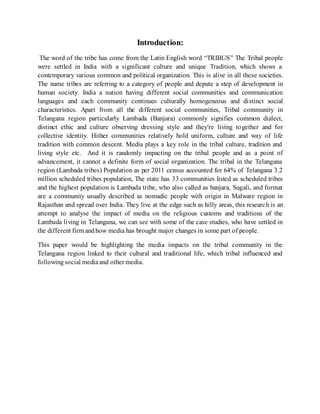 Role of media on Banjara tribes..doc