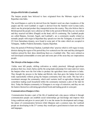 Role of media on Banjara tribes..doc