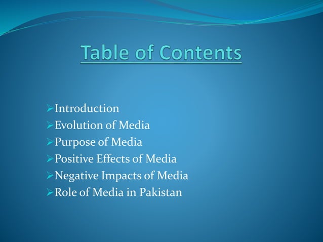 Role of media presentation | PPTX