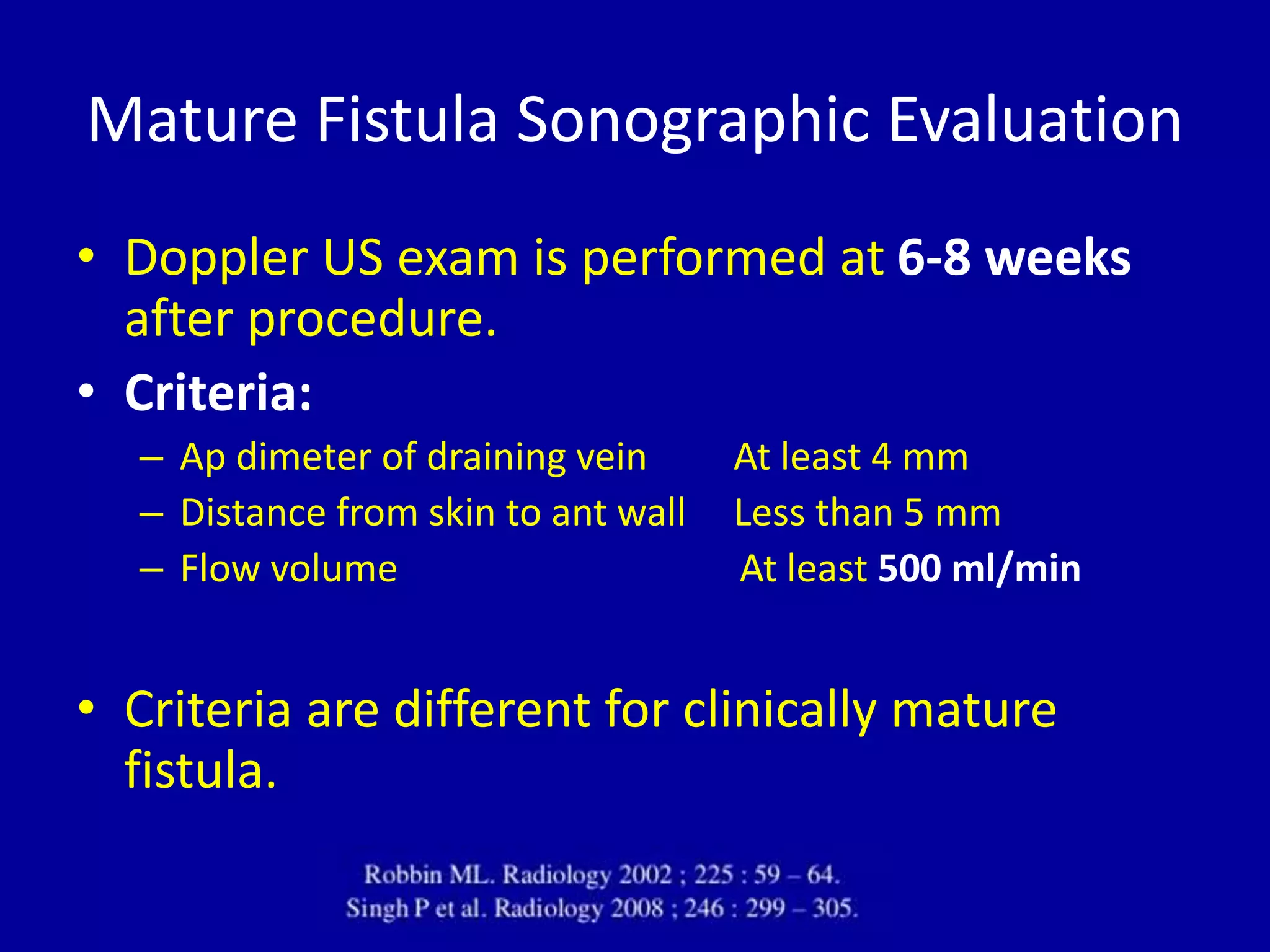 Role of medical imaging in management of arteriovenous fistula Dr ...
