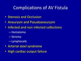 Pseudoaneurysm Av Fistula