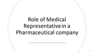 Role of Medical Sales Representative | PPT