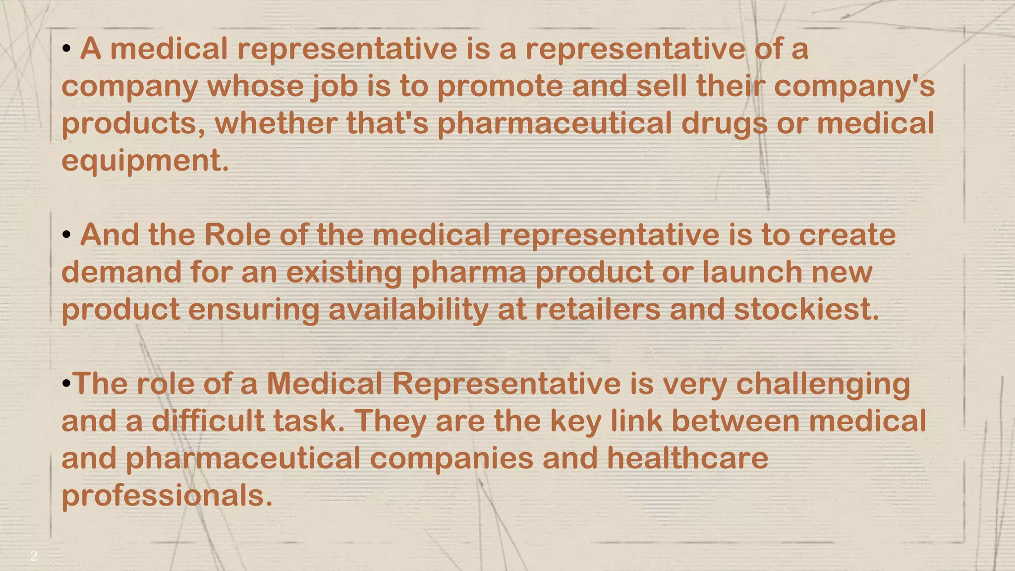 Role of Medical Representative | Pharmaadda | PPTX