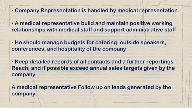 Role of Medical Representative | Pharmaadda | PPT