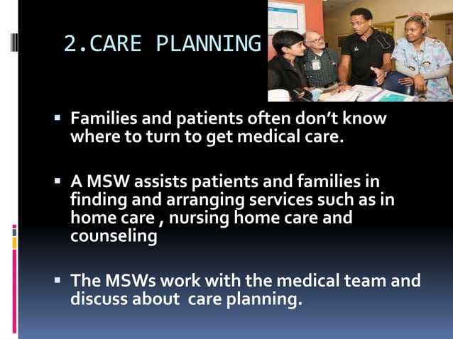Role of medical social worker in hospital | PPTX | Mental Health ...
