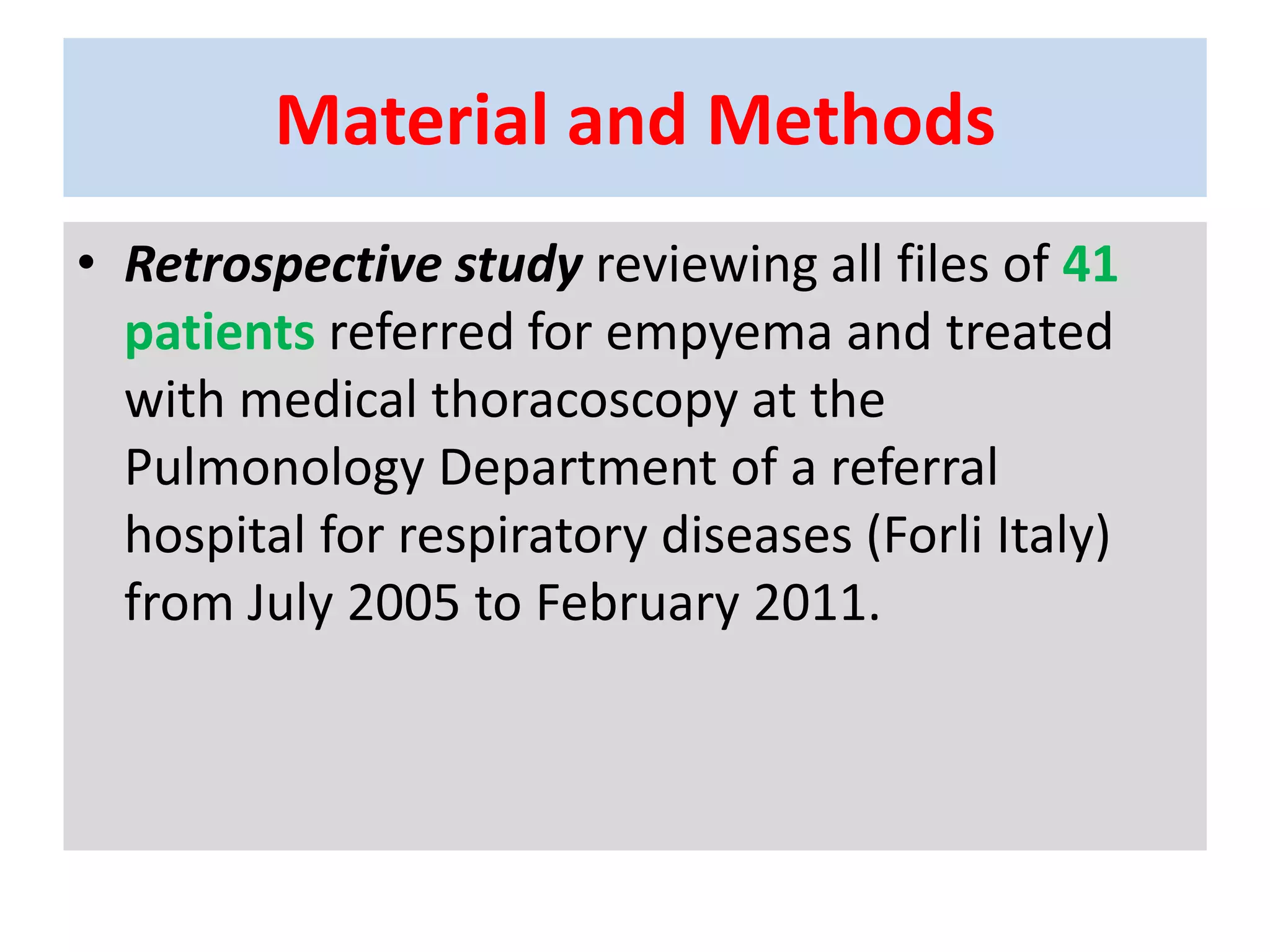 Role of medical thoracoscopy in treatment of parapneumonic | PPTX ...