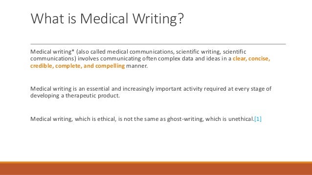 Role of medical writers