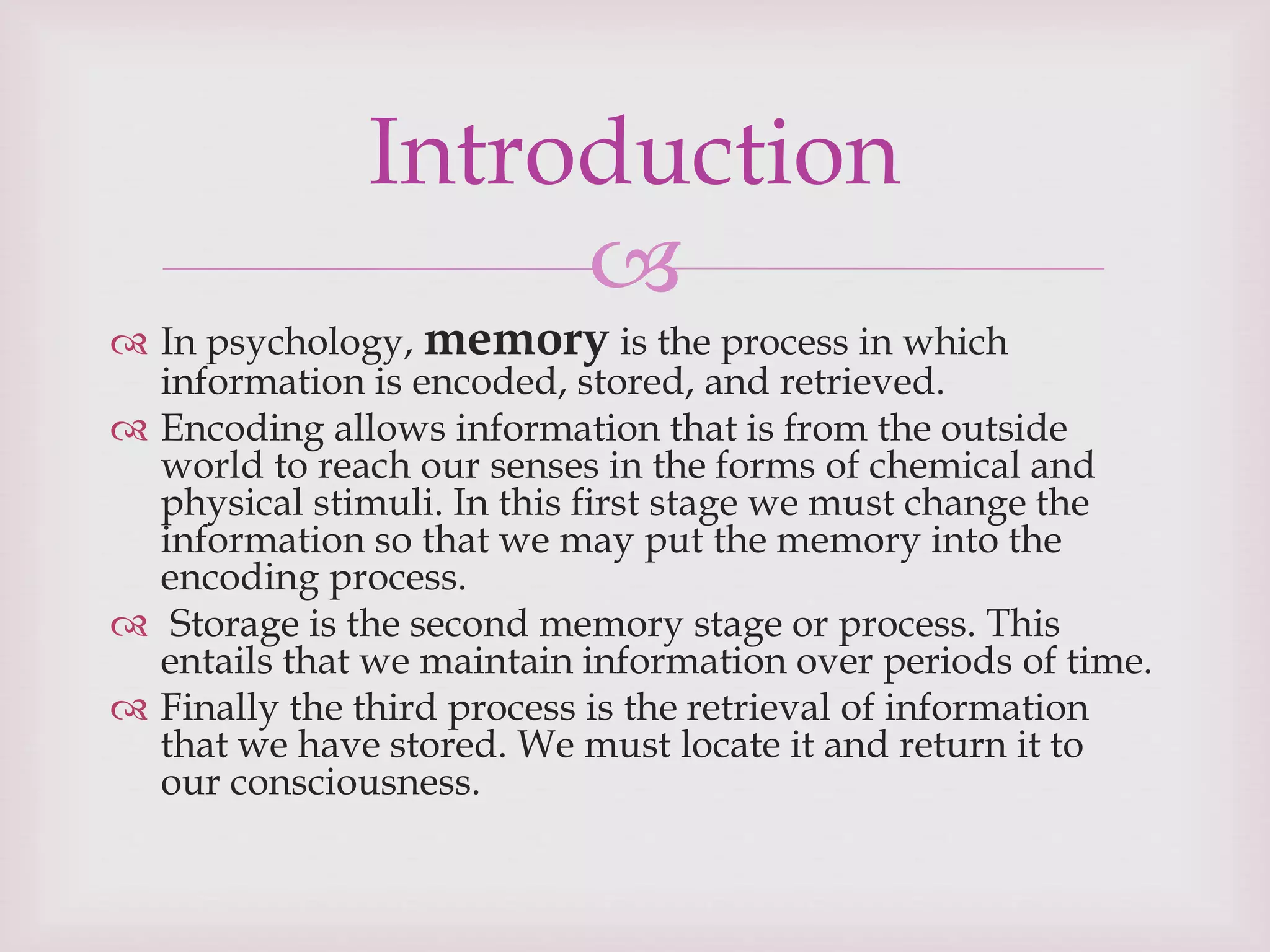 Role of memory in language learning | PPTX