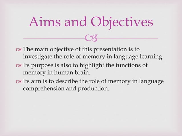 Role of memory in language learning | PPTX | Parenting Babies and ...