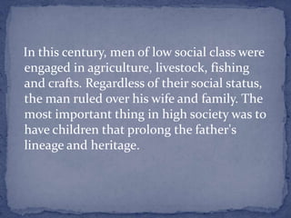 Role of men and women throughout history (I) | PPTX