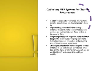 Role of MEP Drafting Services in Disaster Preparedness and Resilience | PPT