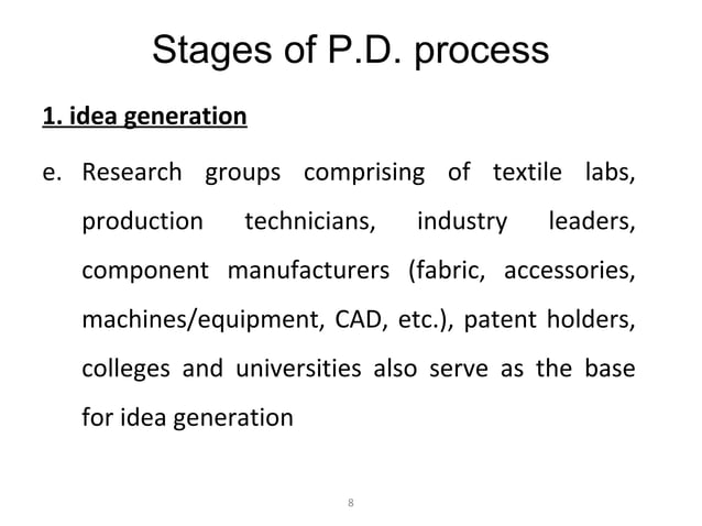 Role of merch. in pd process | PPT