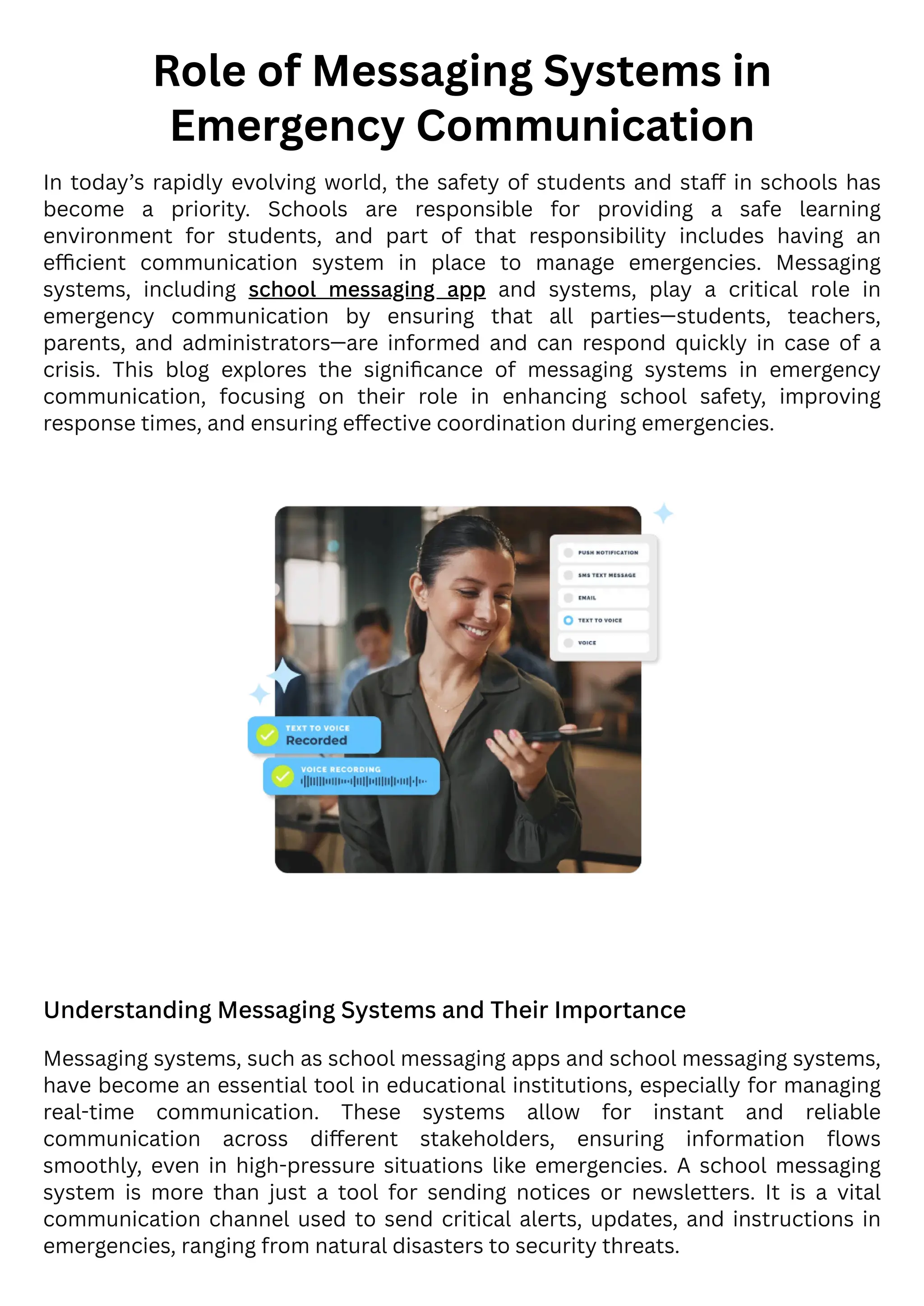 Role of Messaging Systems in Emergency Communication | PDF