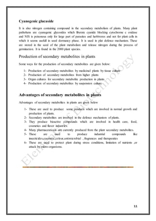 Role of metabolites in plants | DOCX