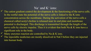 Role of Metal ions in Biolog System organic chemistry | PPTX
