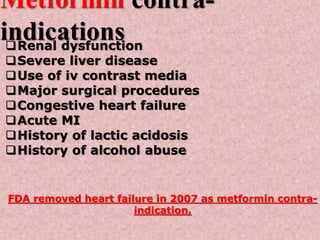 Role of metformin in dm2 & glibenclamide combination | PPTX