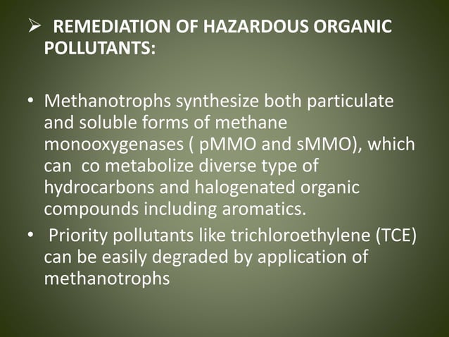 Role of methanotrophs in ecosystem | PPTX | Chemistry | Science