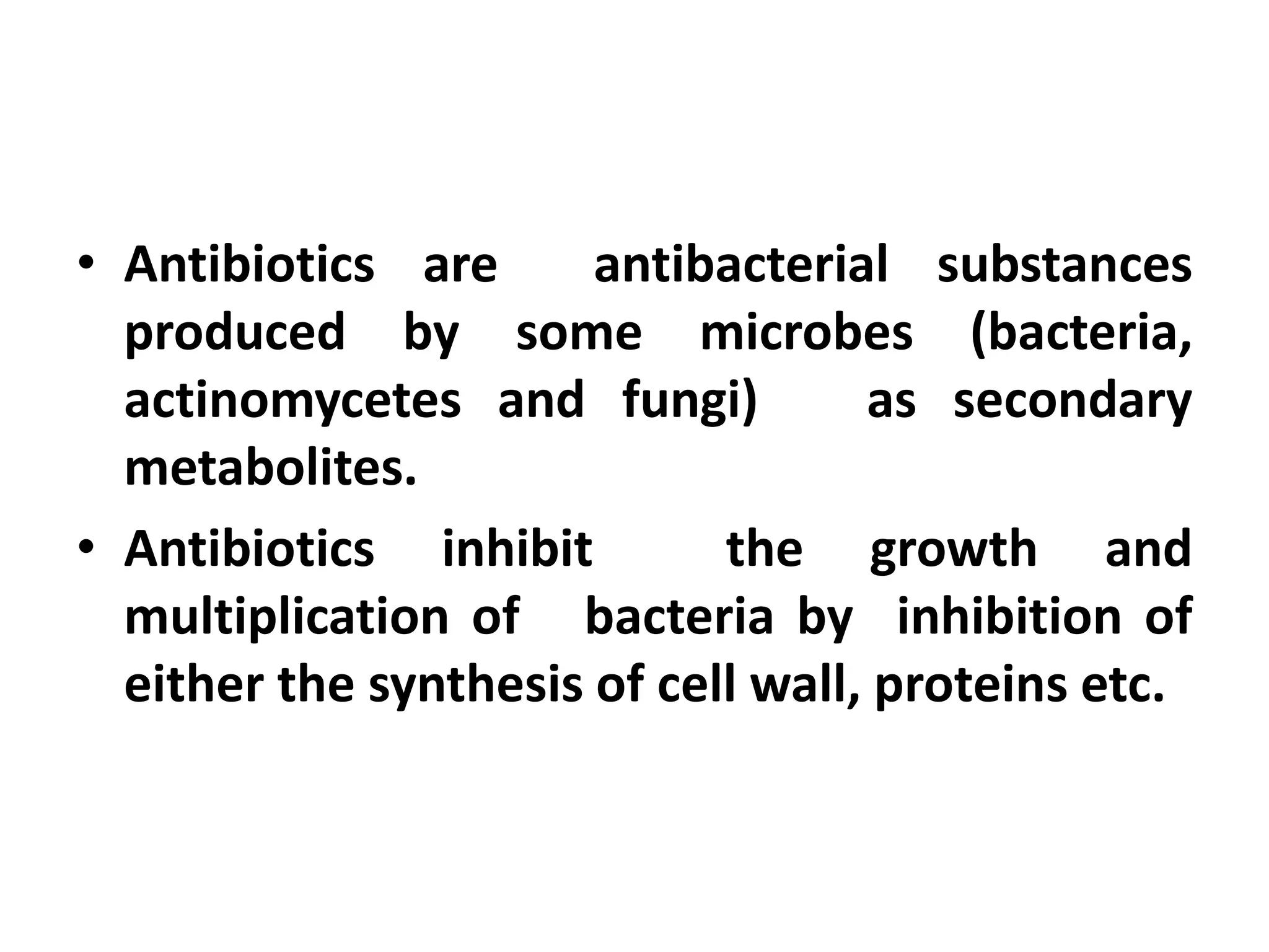 Role of microbes in antibiotic production SMG | PPTX