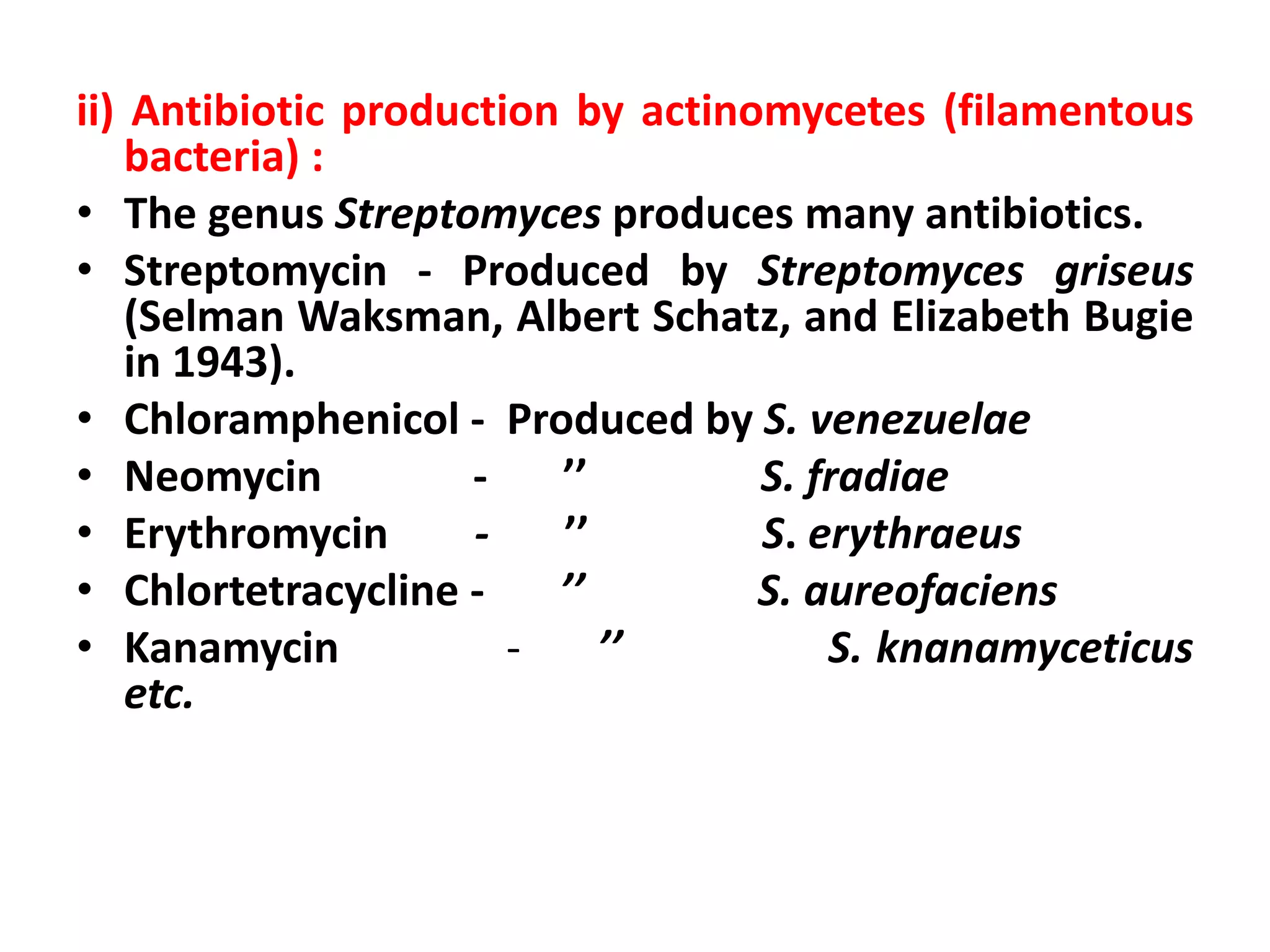 Role of microbes in antibiotic production SMG | PPTX