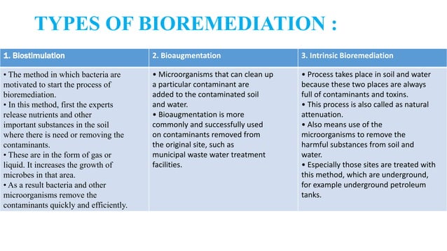 Role of microbes in bioremediation | PPTX | Indoor Environmental Quality | Home & Garden