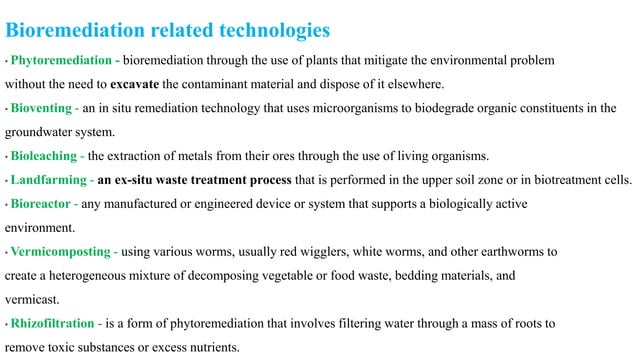 Role of microbes in bioremediation | PPTX | Indoor Environmental Quality | Home & Garden