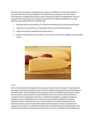 Role of microbes in dairy industry | DOCX | Chemistry | Science