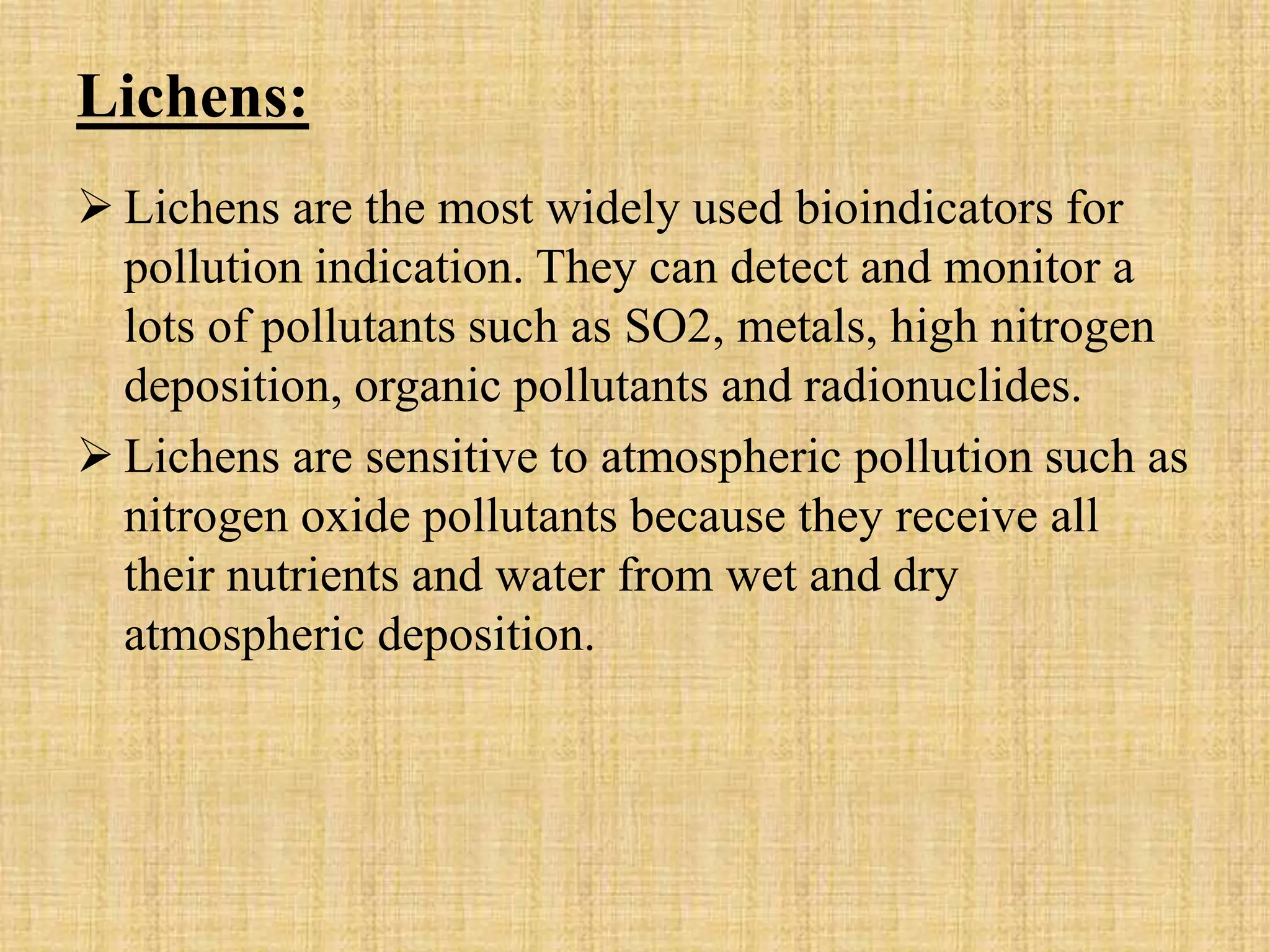 Role of microbes in pollution indication | PPTX